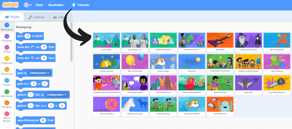 DGB3_Produktion: 03.04 Wähle ein Tutorial | pro.digbi